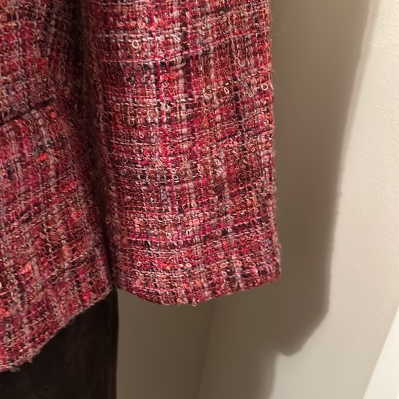 Real Clothes | Jackets & Coats | Magenta Color Of The Year Tweed Jacket ...